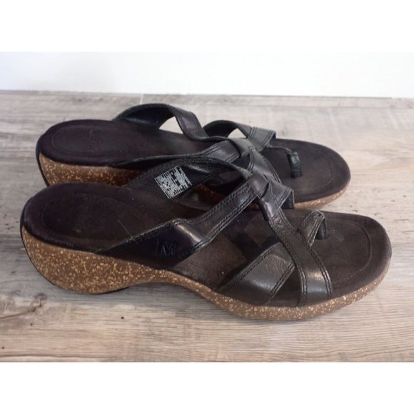 Merrell | Shoes | Merrell Sundial Black Thong Sandal Midnight Cross ...